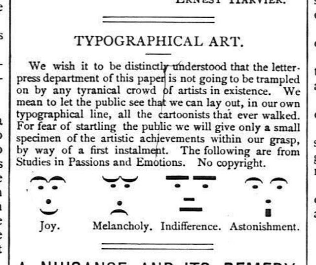 The First Emoticons Published in 1881 :-) | Vintage News Daily