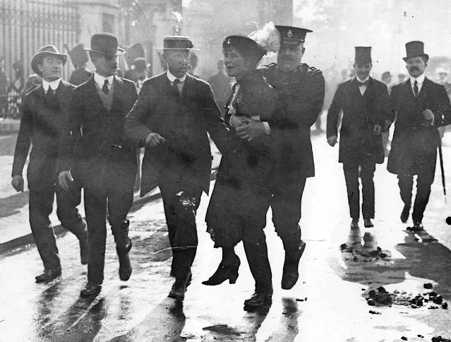 Historical Photos of Emmeline Pankhurst Being Arrested in London in the ...