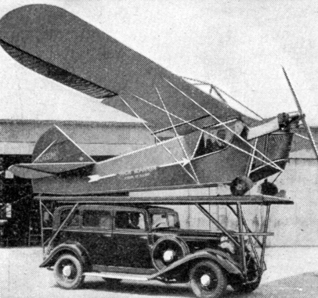 Police Planes Take Off From Car To Hunt Down Crooks 1933 Vintage police-planes-take-off-from-car-to-hunt-down-crooks-1933-vintage