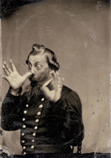 Union Officer Clowning Around in a Portrait, ca. 1863 | Vintage News Daily