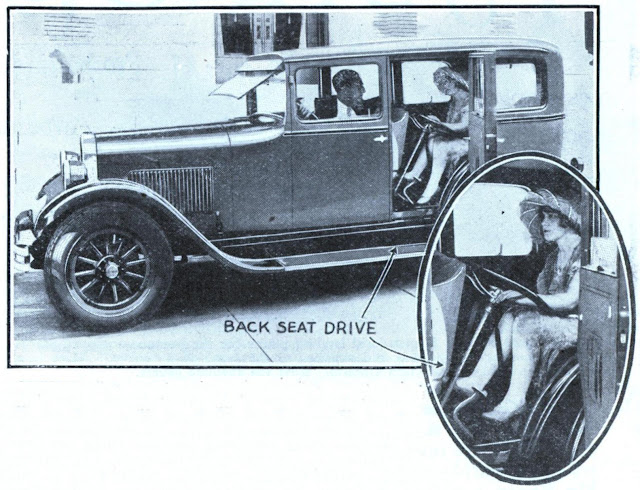 Back Seat Control Shows Beginners How to Drive, 1929 | Vintage News Daily