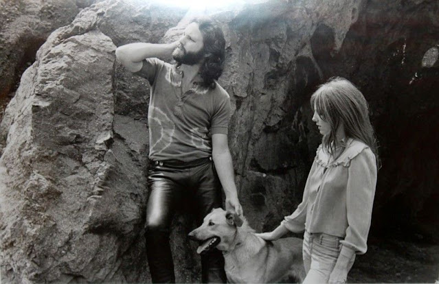 Jim Morrison, His Girlfriend Pamela Courson, and Their Dog Sage, 1969 ...
