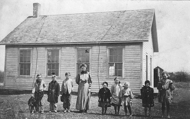 40 Group Photos of Students and Teachers Posing Outside Their One-Room ...