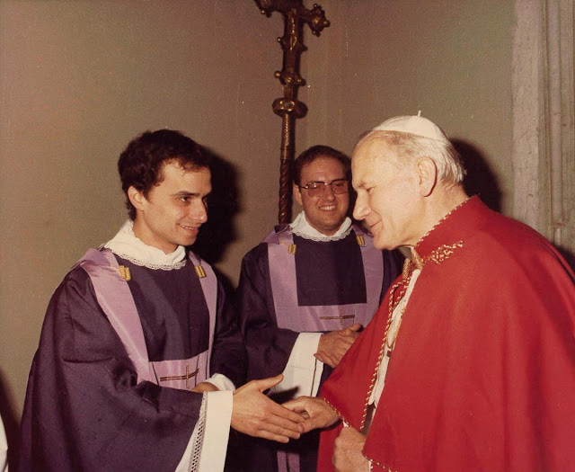 A Recently Ordained Robert Francis Prevost (Now Pope Leo XIV) Meeting ...