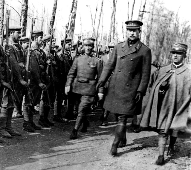 King Albert I of Belgium and King Victor Emmanuel III of Italy Inspect ...