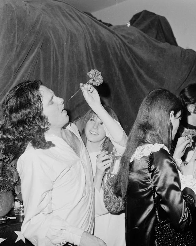 Jim Morrison and Pamela Courson at the Opening of “The Beard” at the ...