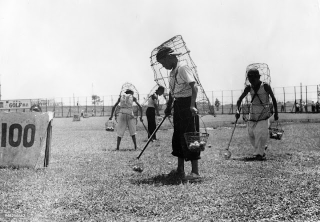 Picking Up Golf Balls Off a Driving Range in Japan, 1956 | Vintage News ...